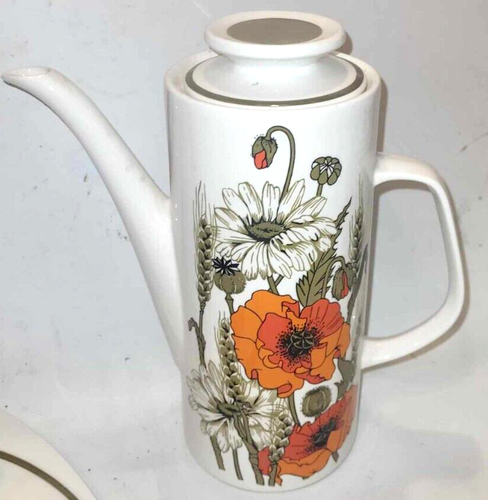1970s J&G Meakin Poppy coffee pot | eBay