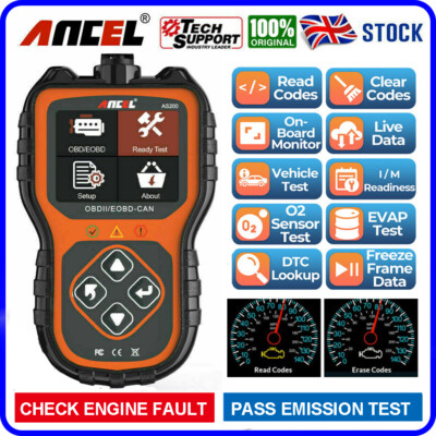 Car Code Reader OBD2 Scanner Check Engine Fault Code Automotive ...