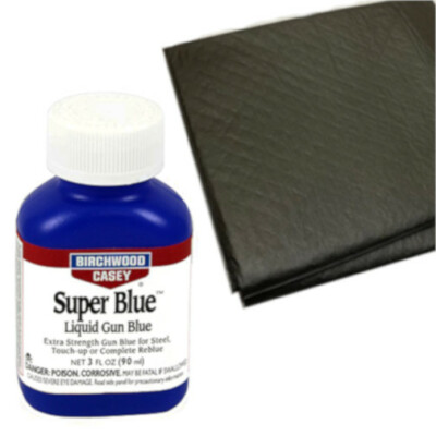Birchwood Casey Super Blue Liquid Gun Blue & Two Absorbent Pads for ...