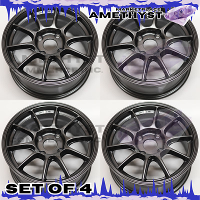 4x114.3 15x7.0 15" 7.0J Wheels Rims Set of 4 New Condition US Wheel Rim ...