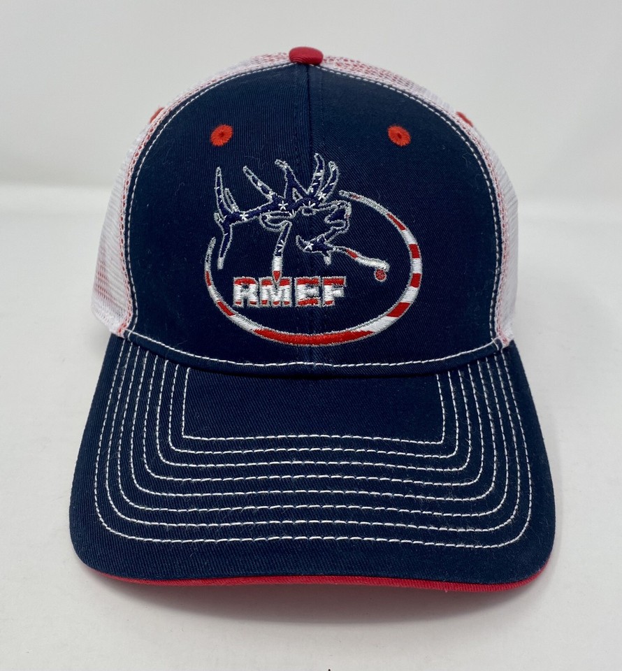 Rocky Mountain Elk Foundation RMEF Hat Red-White-Blue USA SnapBack Cap ...
