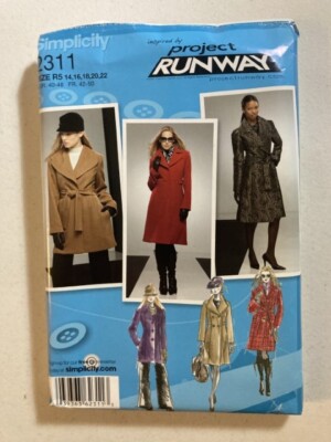 Simplicity Project Runway Sewing Pattern 2311 2 Coats in Misses' Sizes ...