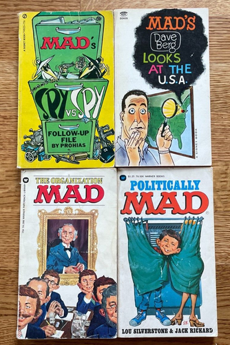 Vintage Mad Paperback Organization Poitically Spy Dave Berg 4X Lot ...