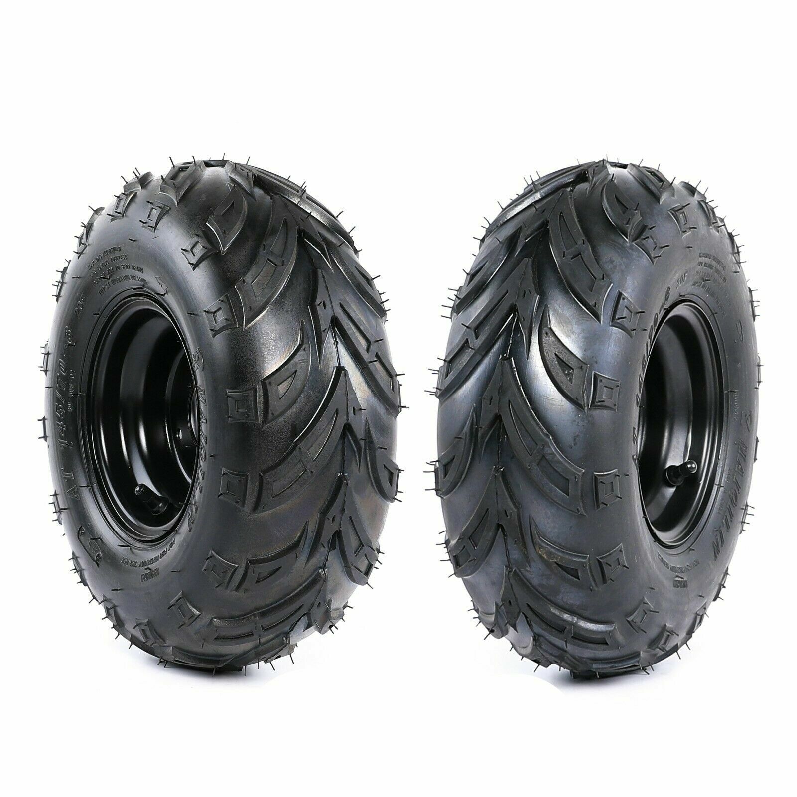 2pcs 145/70-6 Tire Rim 3 Lug Wheel for Quad Suzuki LT50 Taotao 110cc Go ...