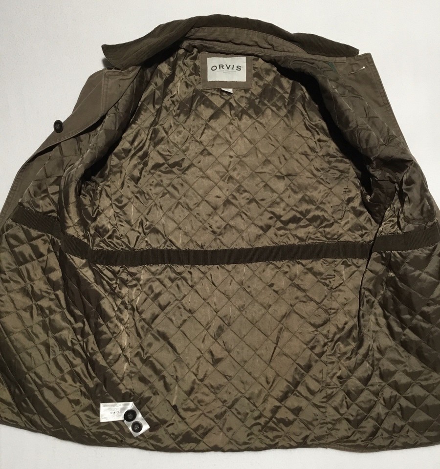 Orvis Barn Coat Men’s M Brown Chore Jacket Corduroy Collar Pockets ...