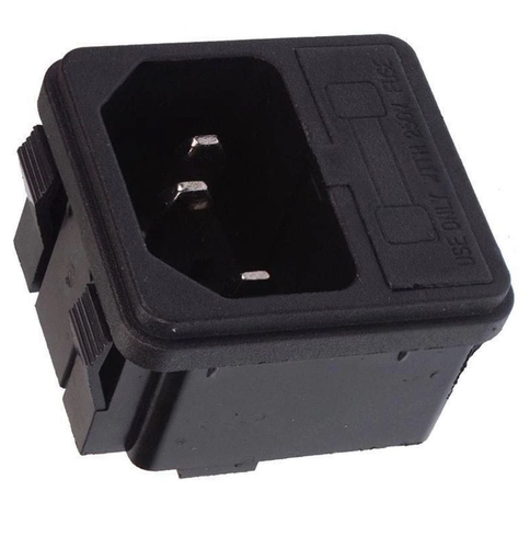 C14 IEC Fused Inlet Socket Connector Chassis Panel Mount | eBay