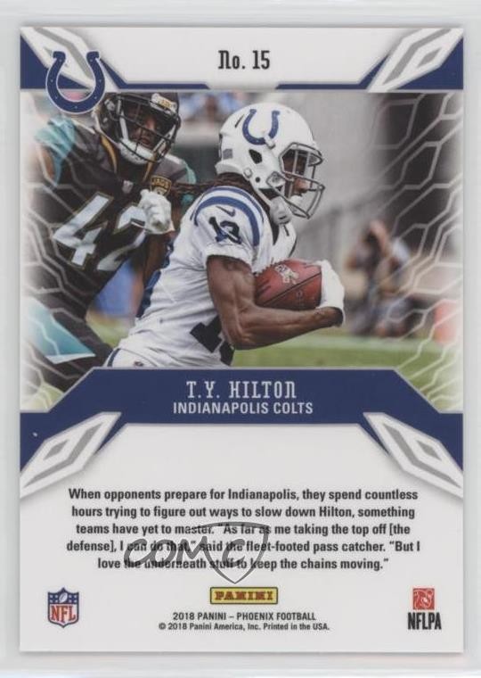 2018 Panini Phoenix Adrenaline Rush Color Burst TY Hilton #15 | eBay