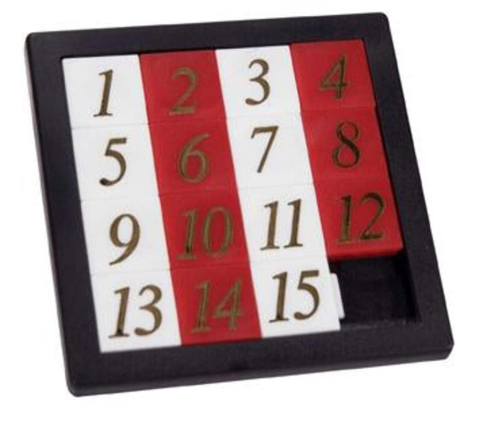 Classic 15 Slide Puzzle Game Multicolored Challenge for Ages 8 and Up ...