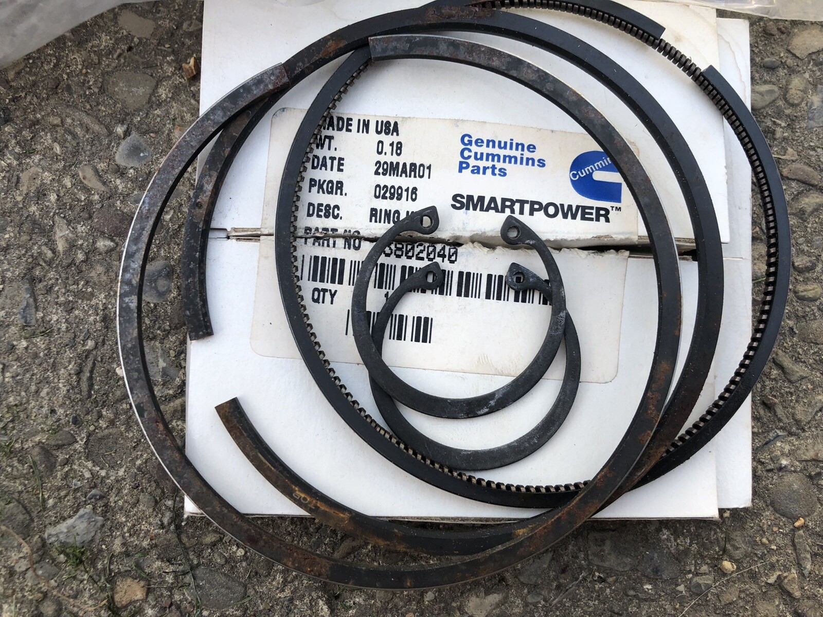 3802060 PISTON, CLIPS & RINGS Cummins® (3802020, 3903801, 3906222) | eBay