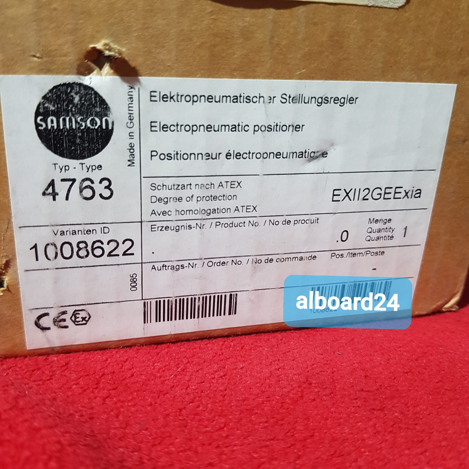 SAMSON 4763 10110031110.04 Electro pneumatic Positioner Valve - New | eBay