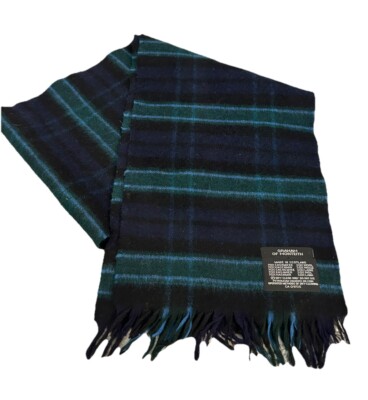 Graham Of Monteith Tartan Plaid Scarf Fringe Cashmere Wool Blend ...