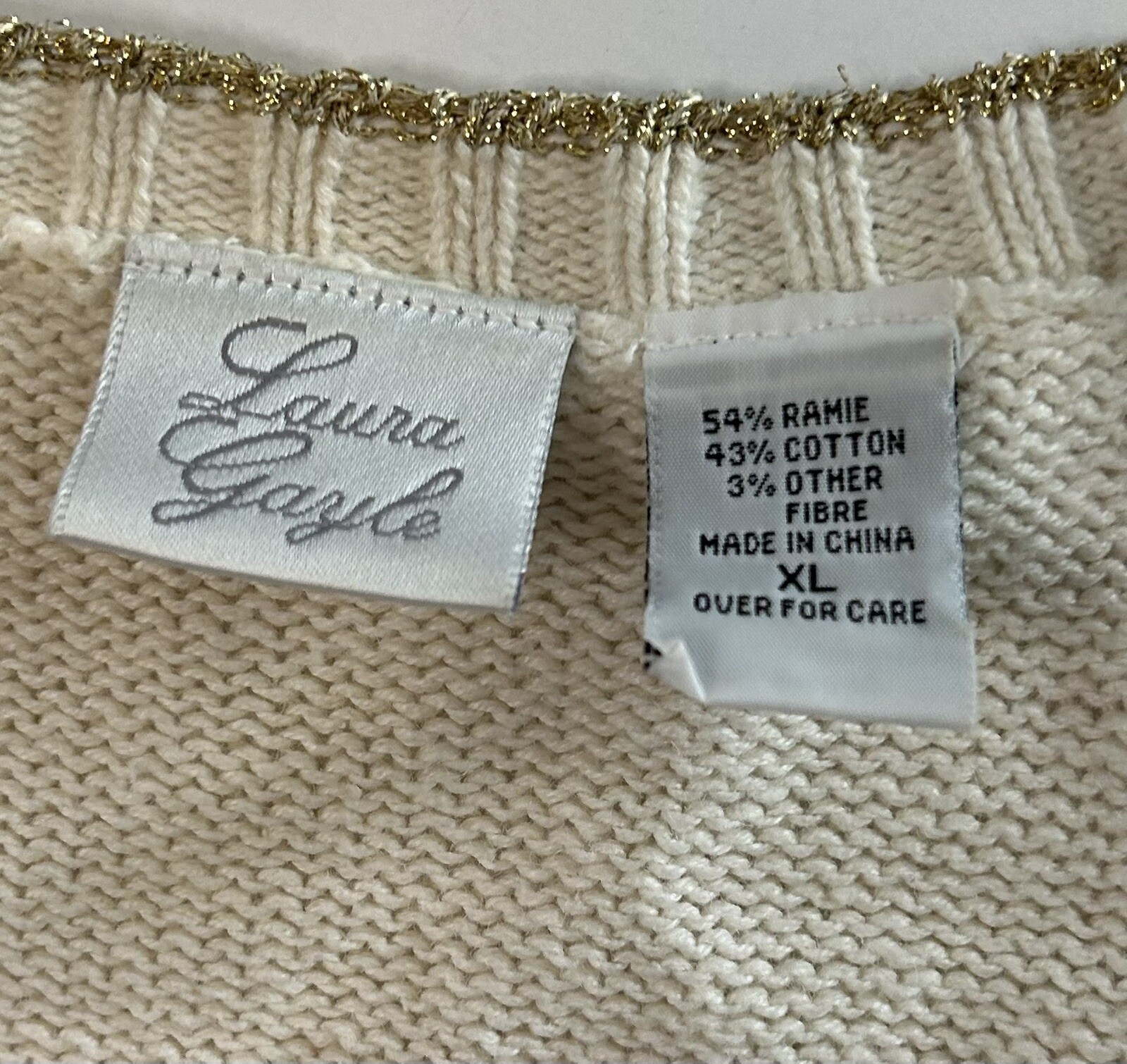 Laura Gayle Vintage Poinsettia Christmas Cardigan Siz… - Gem