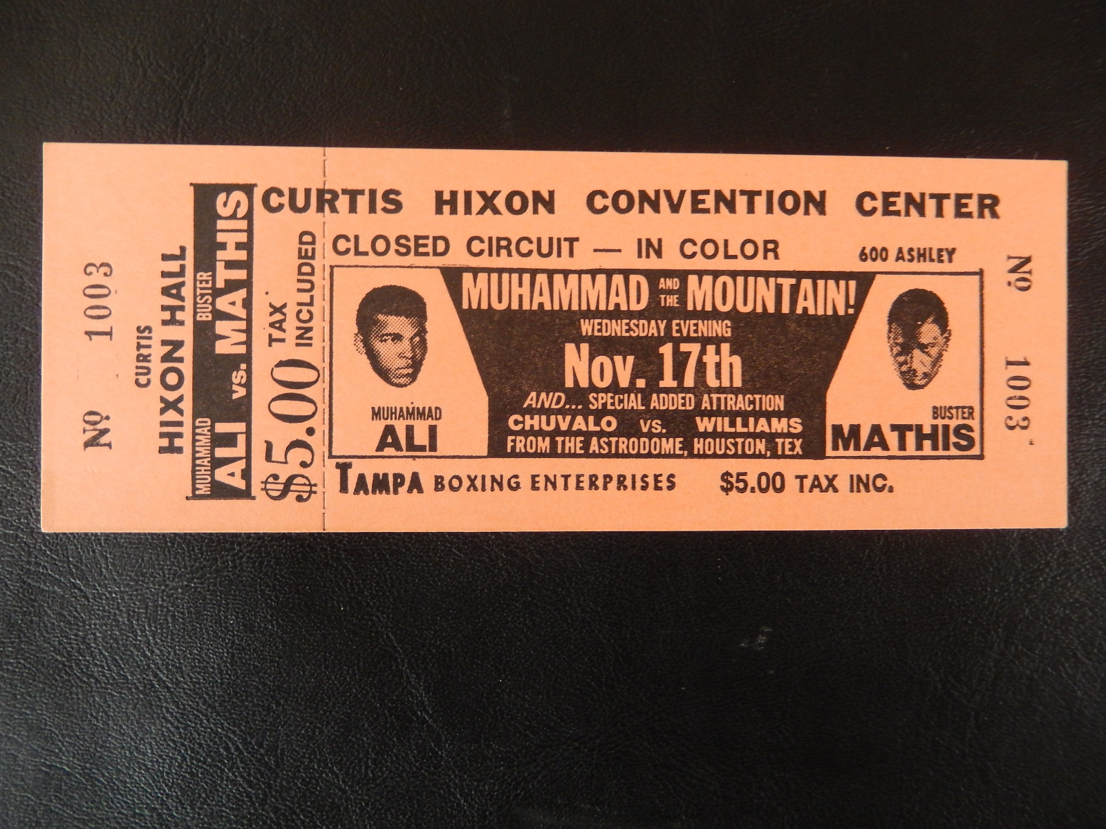 Muhammad Ali v.s Buster Mathis Sr. Full Ticket November 17th Tampa ...