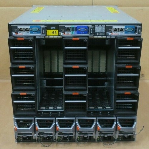 Dell PowerEdge M1000e V1.1 16-Slot Blade Server Chassis Enclosure 6 x ...