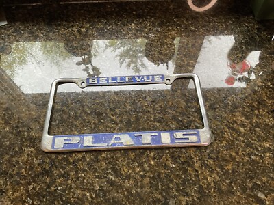 Original BELLEVUE WASHINGTON License Plate Frame Platis Oldsmobile ...