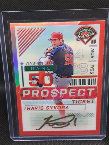 2024 Panini Prospect Edition Travis Sykora Signatures Red Gold Ink Auto ...