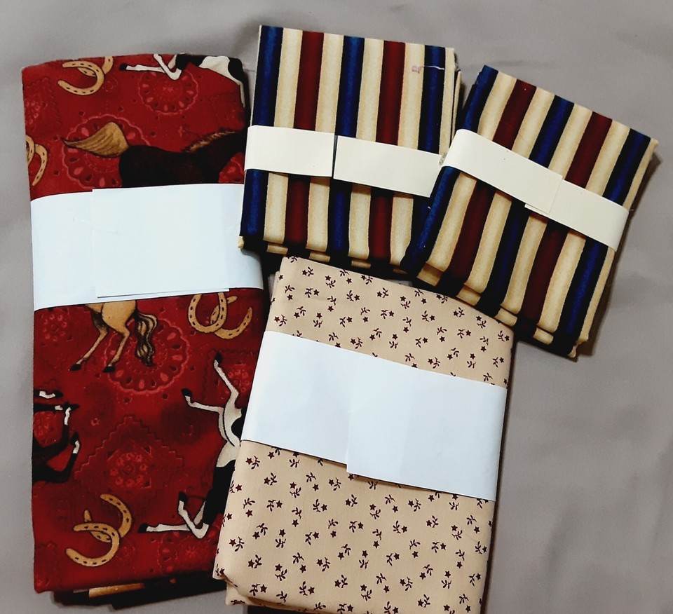 Quilting Fabric - Thimbles &Threads Western Theme- 1.5 yd + Fat quat ...