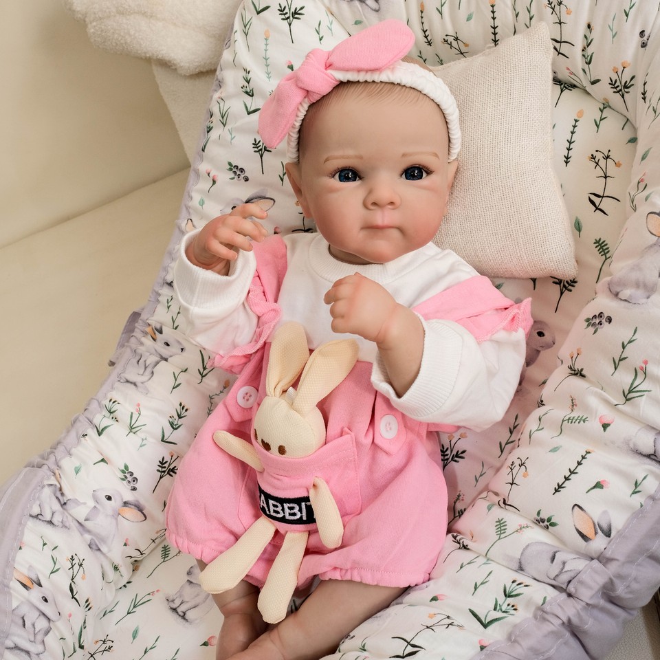 18" Chubby Reborn Baby Dolls Real Life Toy Full Body Vinyl Girl ...