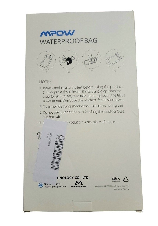 MPOW Waterproof Bag Case Universal Model- MPPA097BY NEW | eBay