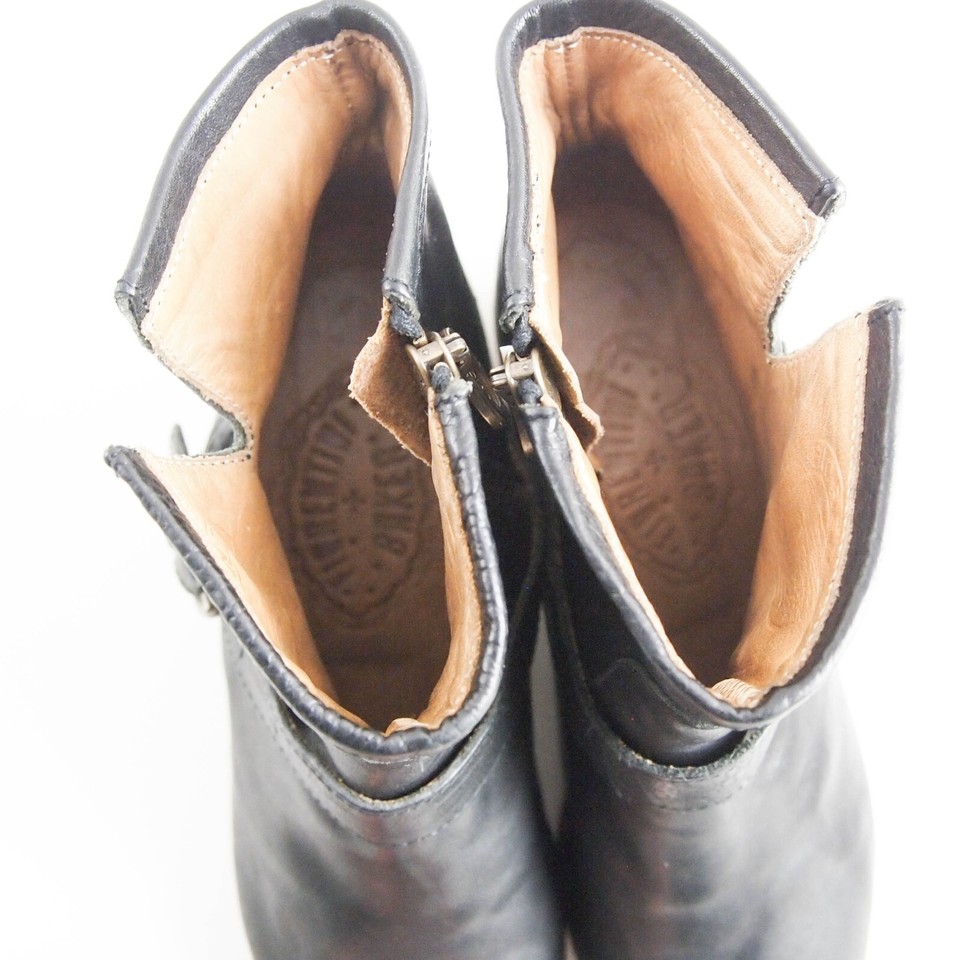 Fiorentini + Baker Biker Ankle Boots Black Leather Womens Size US 9.5 ...
