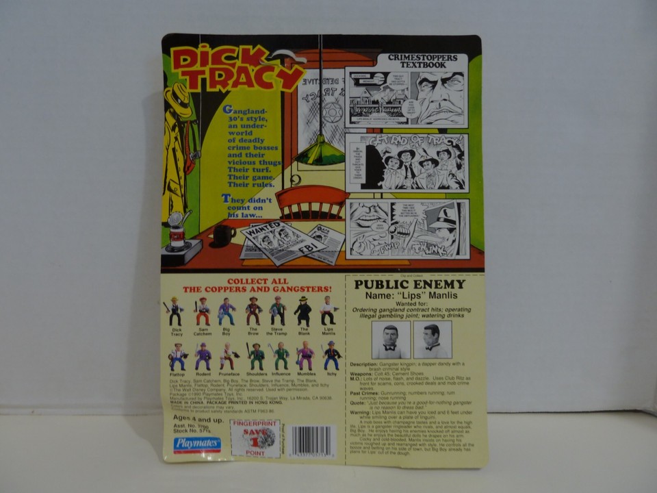 1990 Dick Tracy Lips Manlis Action Figure | eBay