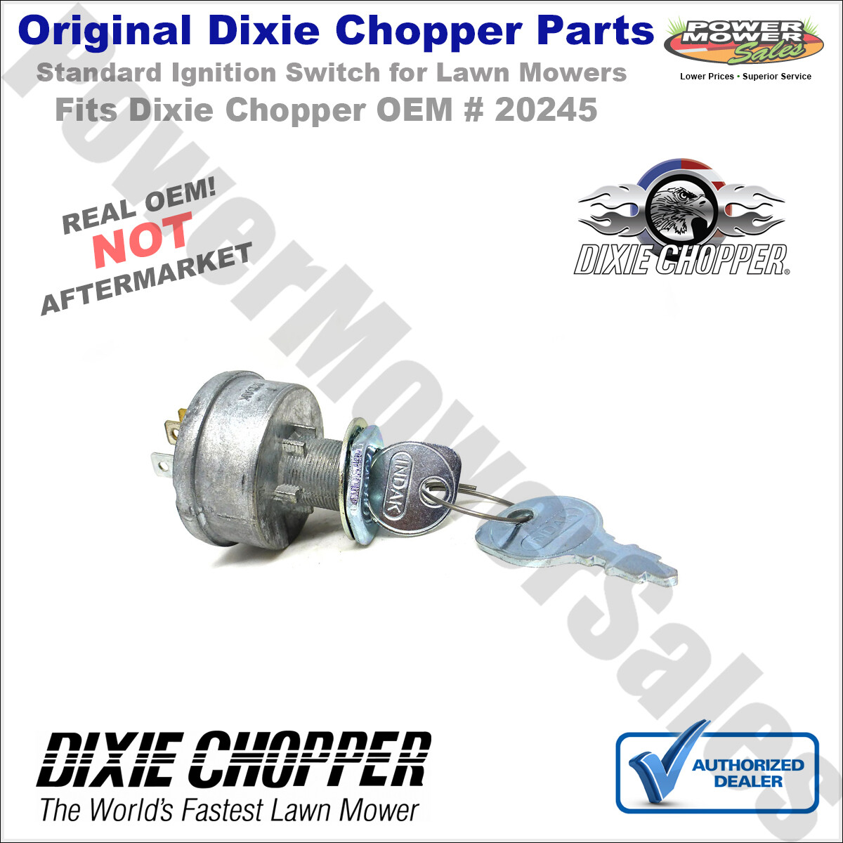 OEM Dixie Chopper Standard Ignition Switch for Lawn Mowers / 20245 | eBay
