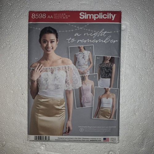 SIMPLICITY PATTERN 8598 CORSET TOPS RUFFLE WOMANS SIZES 18W 20W 22W 24W ...