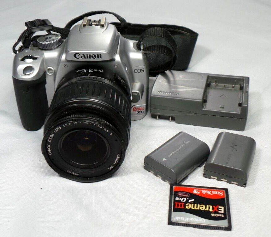 Canon Rebel XTi DS126151 DSLR Digital Camera EOS 400D 10.1MP Silver 18 ...