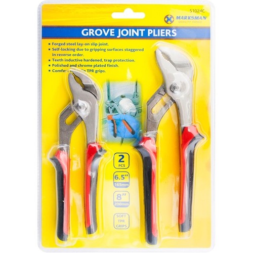 SET OF 2 GROVE JOINT PLIER ADJUSTABLE WATER PUMP HEAVY DUTY WRENCH TOOL ...