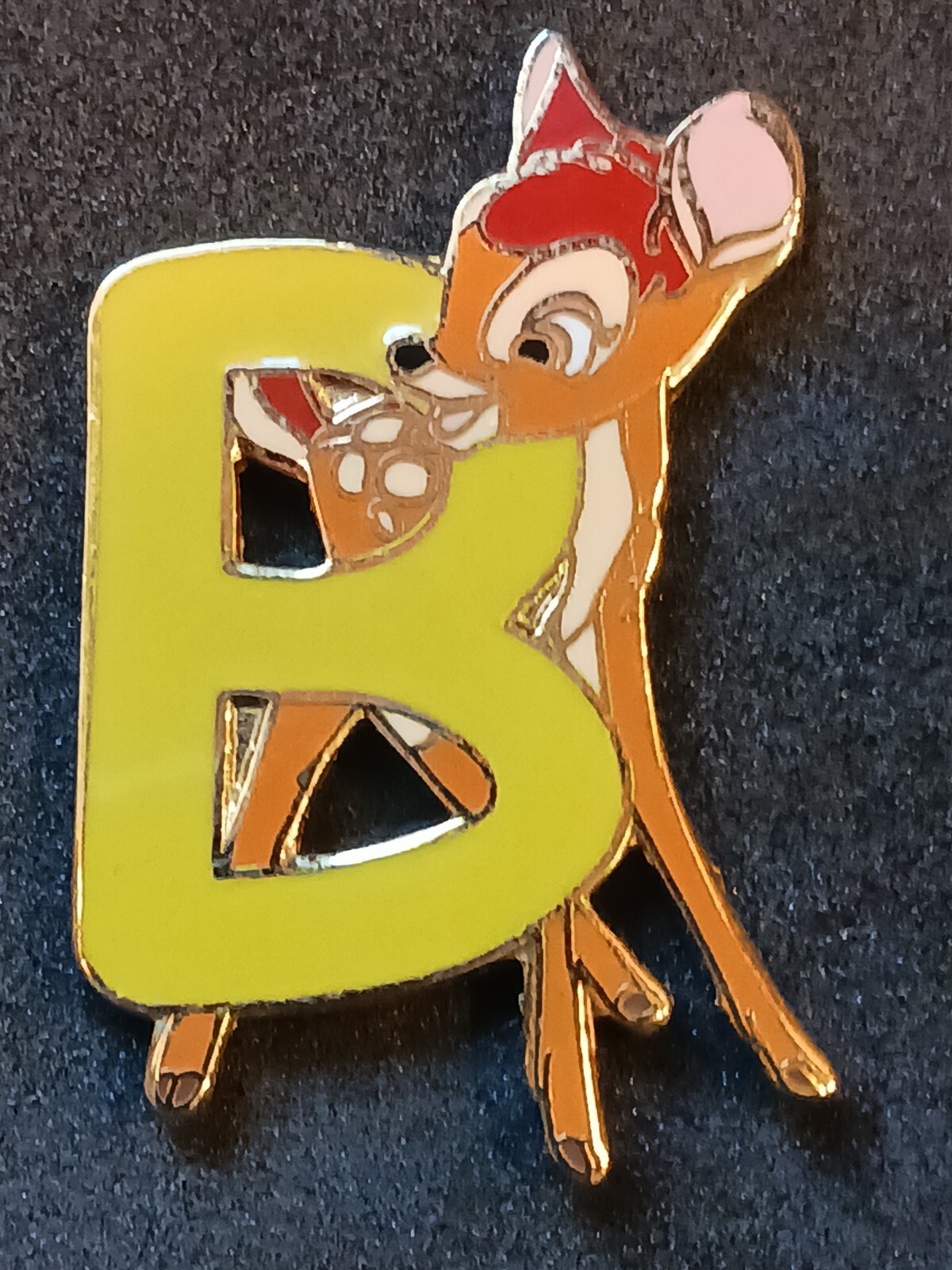 DISNEY PIN LE 100 BAMBI JAPAN MALL CHARACTER ALPHABET LETTER B FROM ...