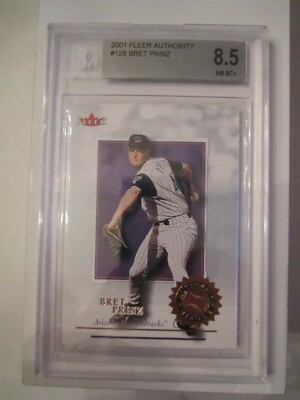 2001 BRET PRINZ FLEER BASEBALL CARD #128 BECKETT GRADED 8.5 NM MINT ...