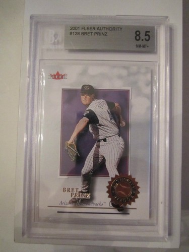 2001 BRET PRINZ FLEER BASEBALL CARD #128 BECKETT GRADED 8.5 NM MINT ...