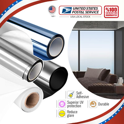 One Way Mirror Tint Window Film UV Protector Stickers Home Office Slide ...