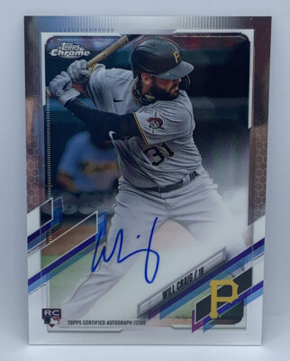 2021 Topps Chrome Will Craig Pirates Rookie Card RC Auto NM-MT or ...