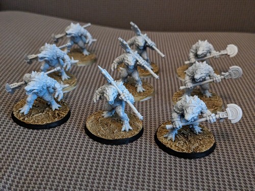 9x Kroxigor Seraphon Warhammer AOS Age of Sigmar PRIMED, with bases ...