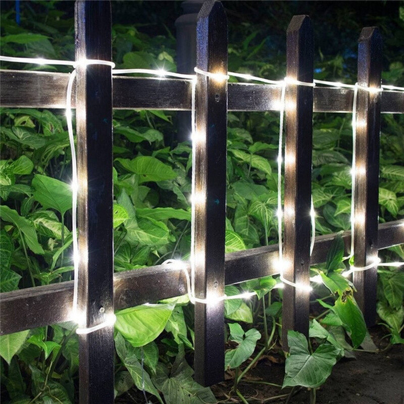 Solar String Lights Outdoor Rope Lights 100 LED For Garden Fence Yard ...