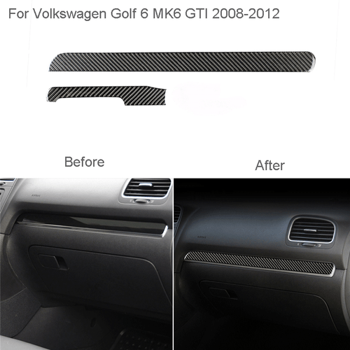 15Pcs Carbon Fiber Interior Full Decorative Trim Cover For VW Golf MK6 ...