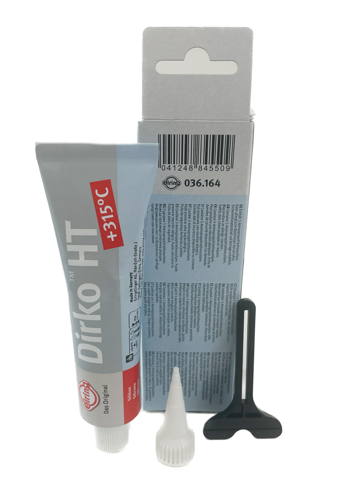 036.164 ELRING DIRKO Dichtmasse 70ml -60° +315° Silikon elastisch UV ...