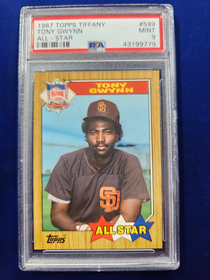 🌟 1987 Topps TIFFANY Tony Gwynn Baseball Card #599 PSA 9 MINT | eBay