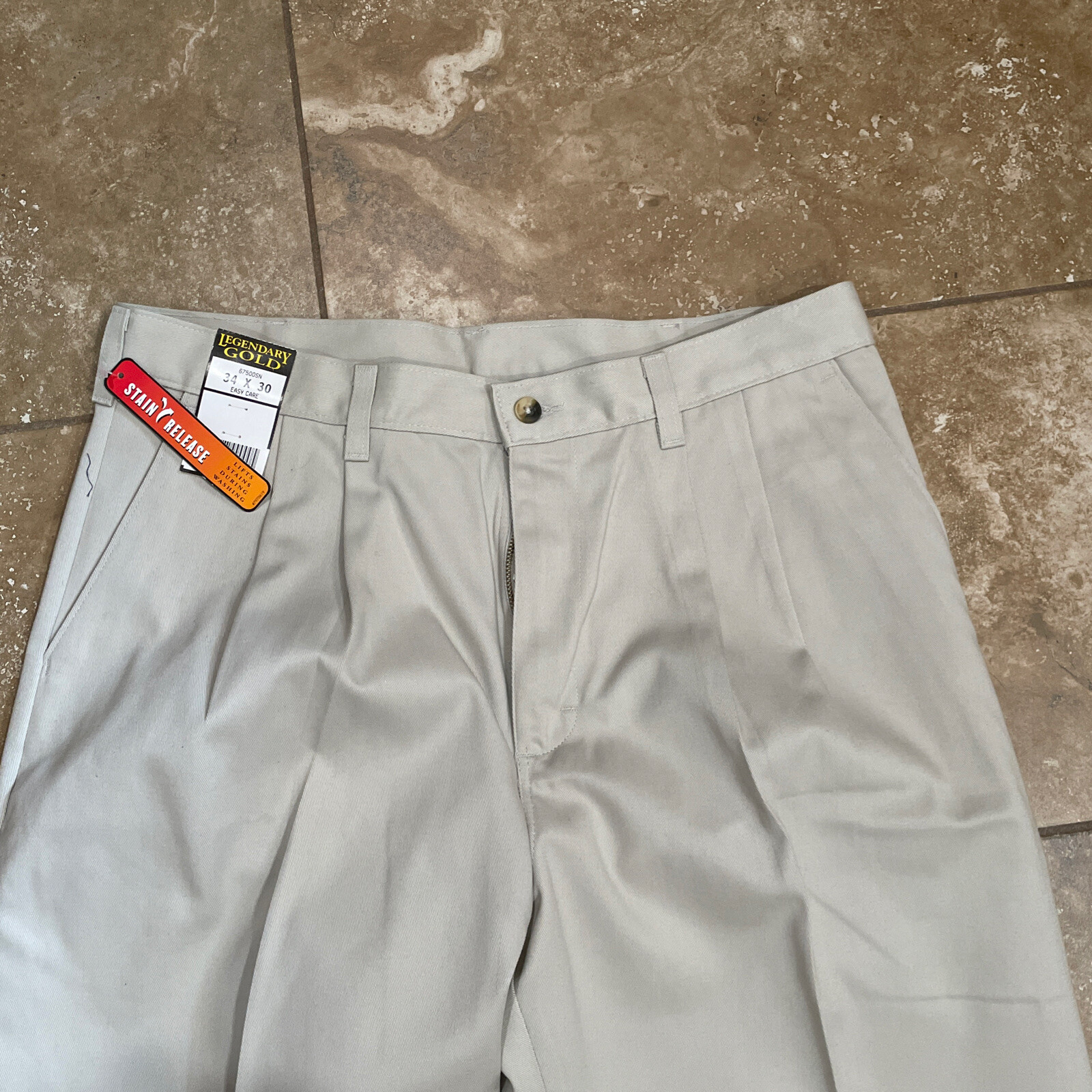 Rustler Legendary Gold Khaki Pants Relaxed Fit Mens 34x30 Stain Release ...