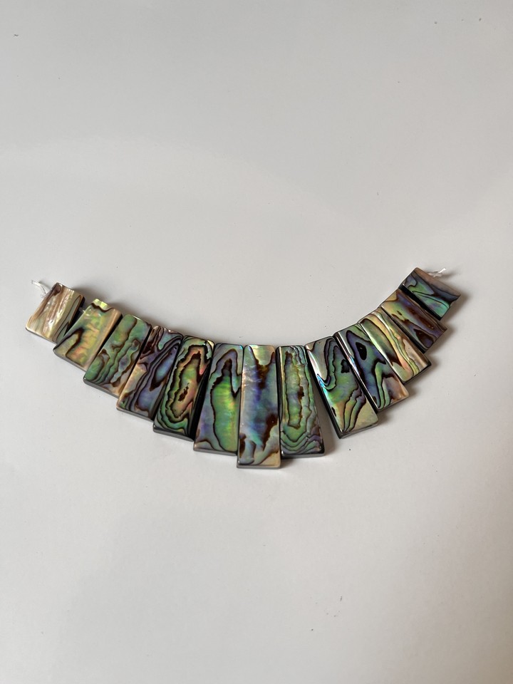 Abalone Shell Fashion Accessories Rectangle Graduated Pendant Beads Set ...