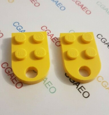2 x Lego 3176 Plate, Modified 3 x 2 with Hole - Yellow | eBay