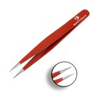 Professional Red Eyebrow Tweezers Set / Hair Beauty Slanted Pointed Tip ...