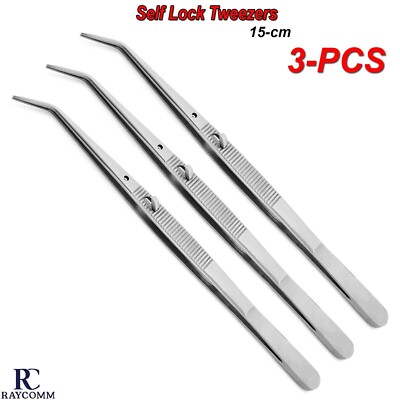 Surgical Cotton Dressing Tweezers Dental Self Lock Forceps Medical ...