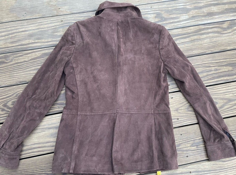 Brown Suede Barn Jacket - Chore Jacket Talbots - Brown Suede Leather ...