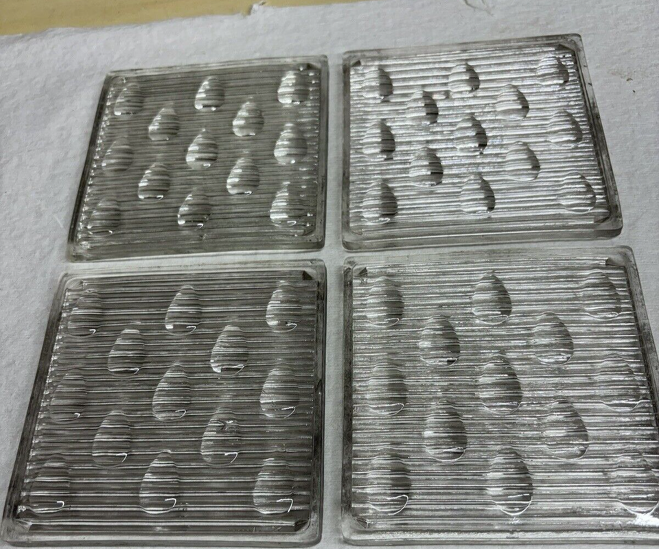 Antique Glass Window Prism Tile 4"x4"Light Diffusing Rain Drop Pattern ...