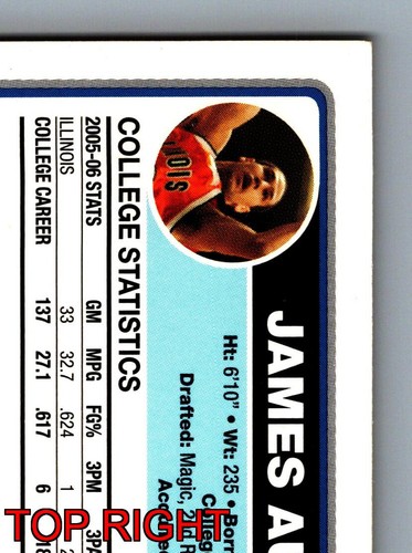 James Augustine Forward Orlando Magic Topps Rookie Card 2006 237 Sports ...