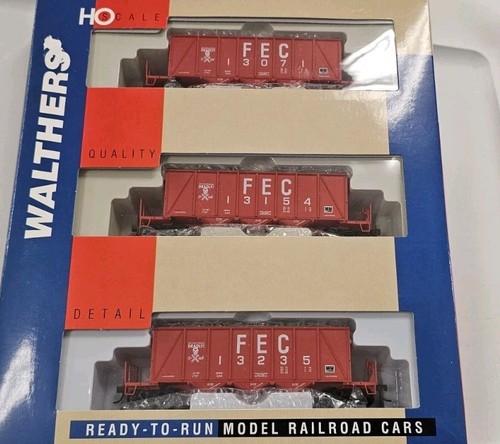 Walthers HO 40' Ortner Aggregate Hopper Car 3 Pack FEC #2 932-370531 | eBay
