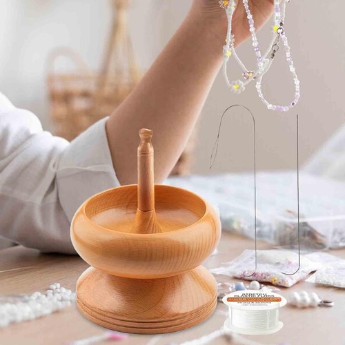 Wooden Bead Spinner Stringing Bead for Art Crafts Clay Beads | eBay
