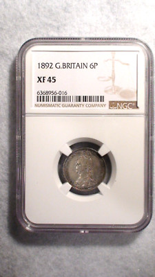 1892 Great Britain Sixpence XF45 SILVER 6P Coin PRICED TO SELL! | eBay
